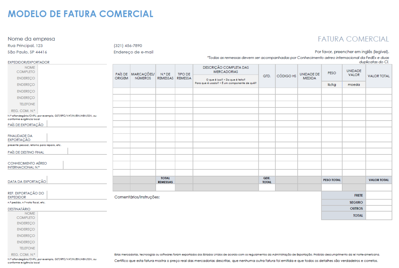 Modelos gratuitos de faturas do MS Word | Smartsheet