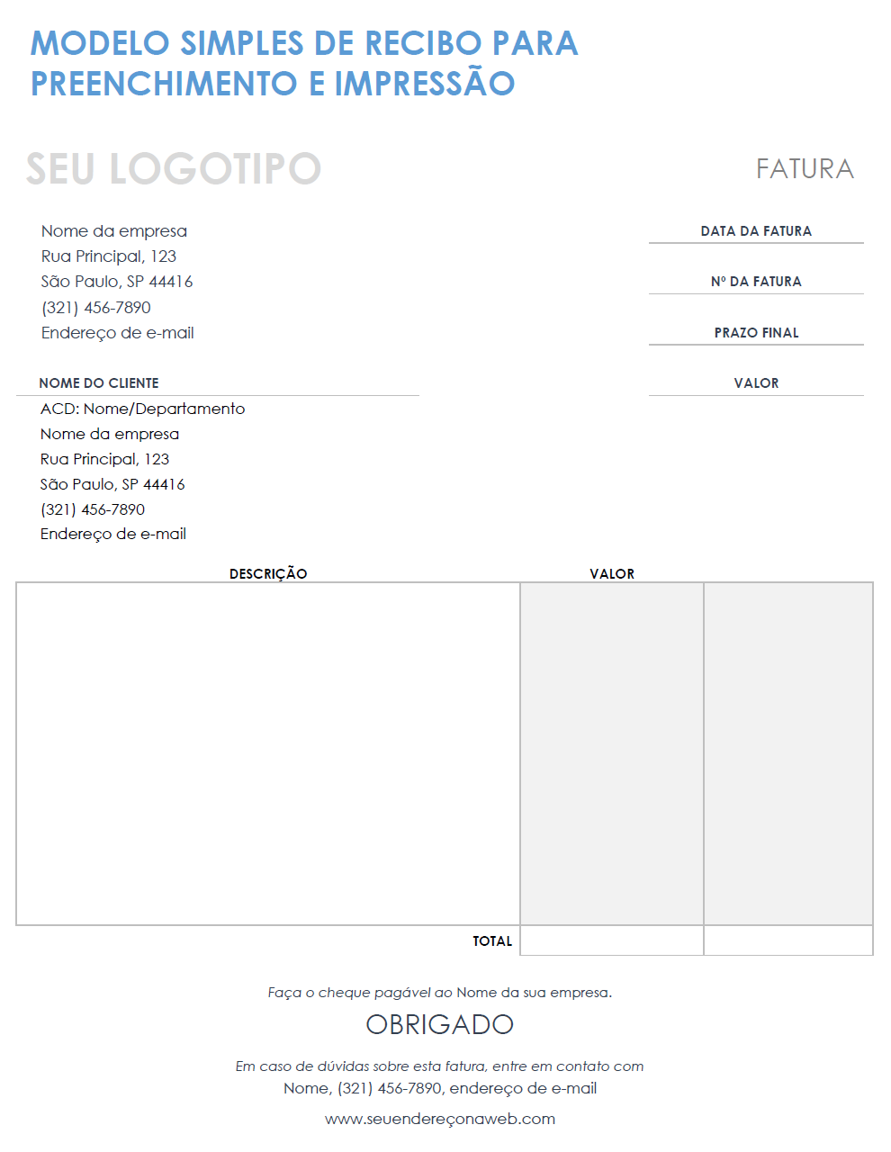 Modelos gratuitos de recibo para Microsoft Word | Smartsheet