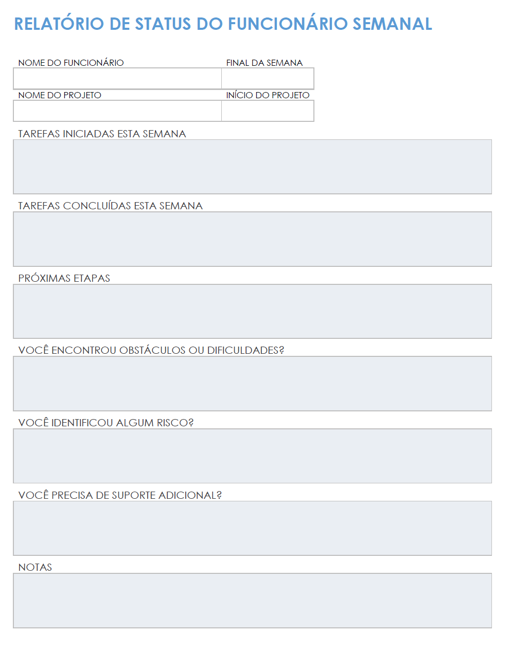 Modelos de relatório de status semanal | Smartsheet