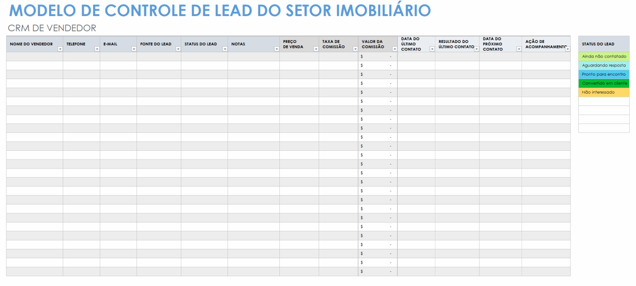 Modelos gratuitos de monitoramento de leads | Smartsheet