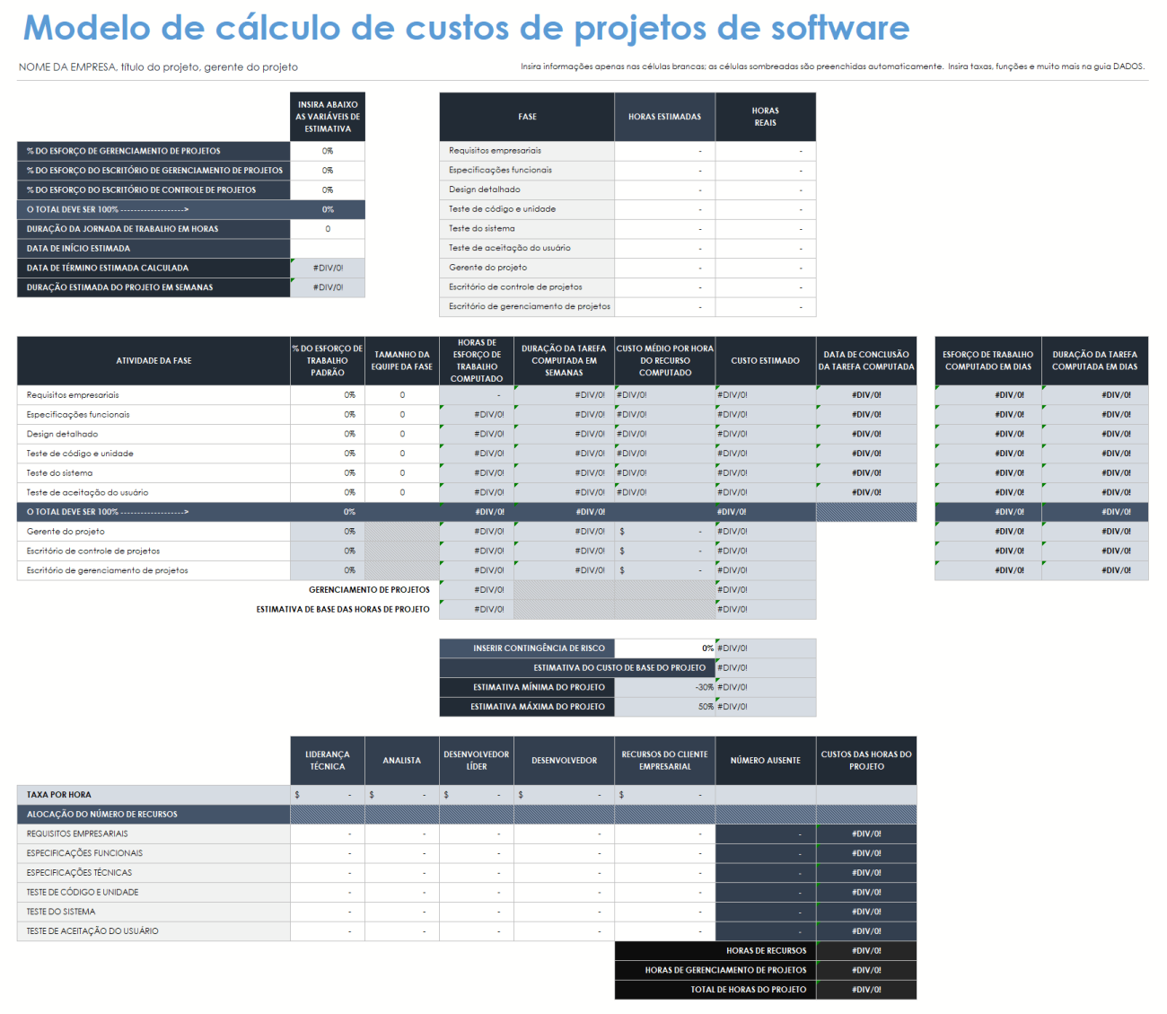 Modelos gratuitos de cálculo de custos de projetos | Smartsheet
