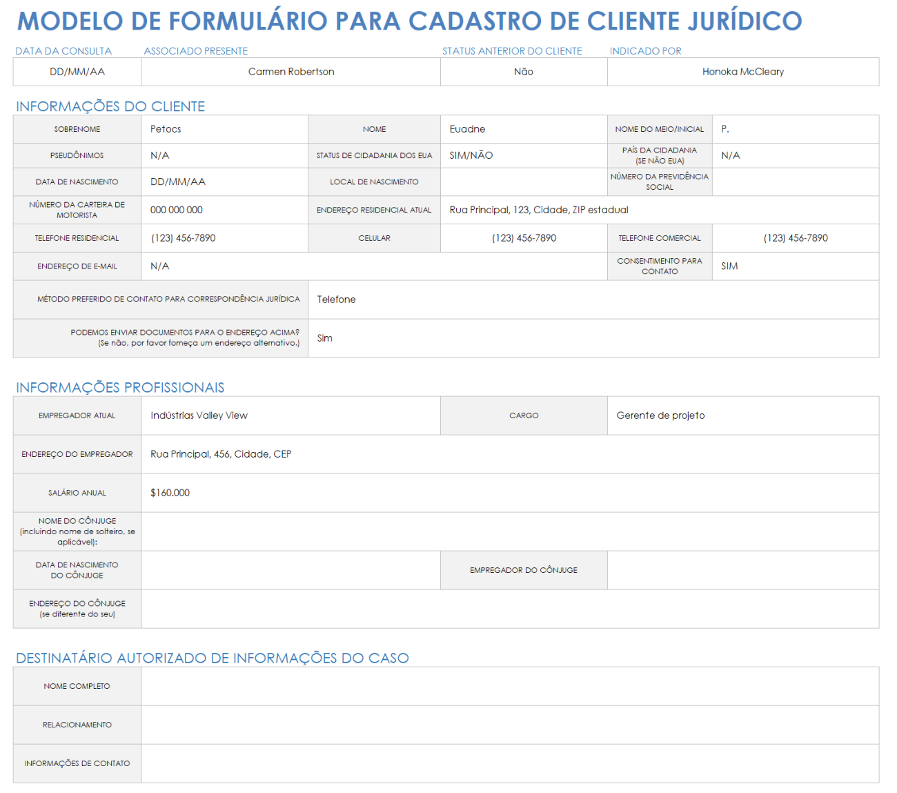 Modelos e formulários gratuitos de admissão de cliente | Smartsheet