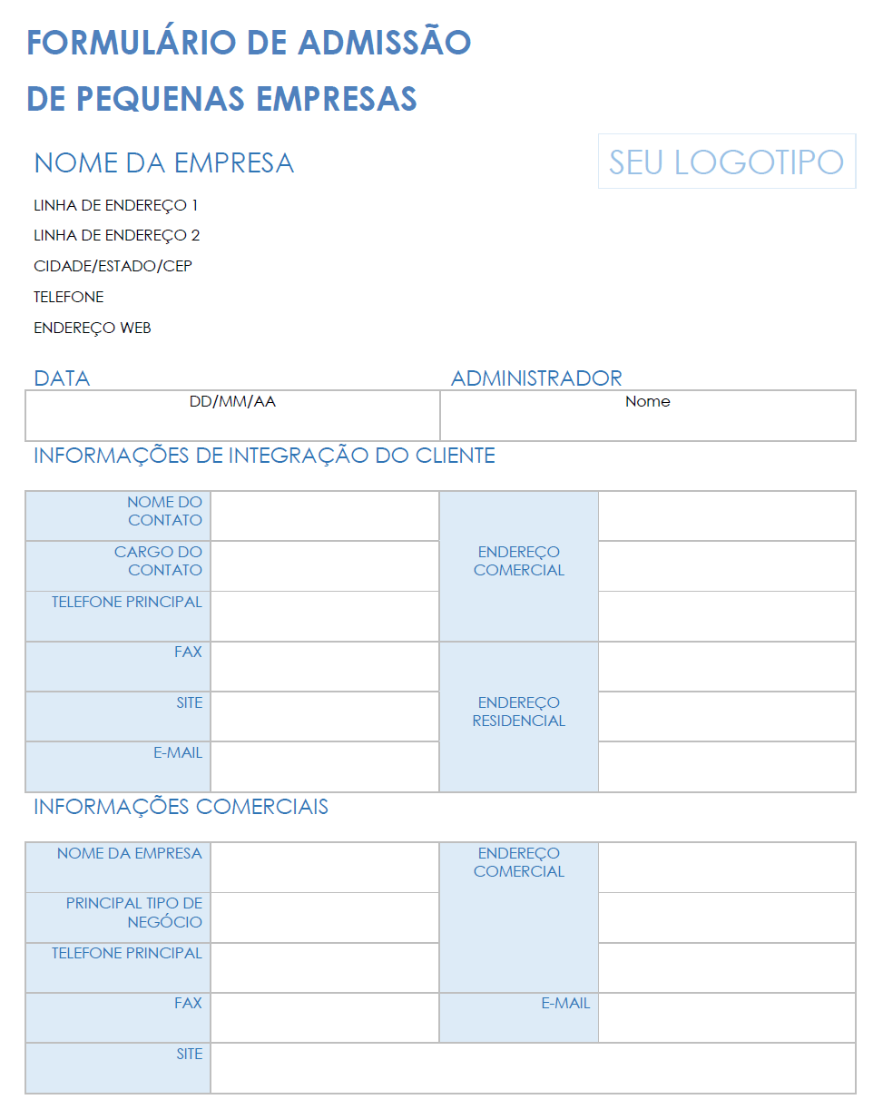 Modelos e formulários gratuitos de admissão de cliente | Smartsheet