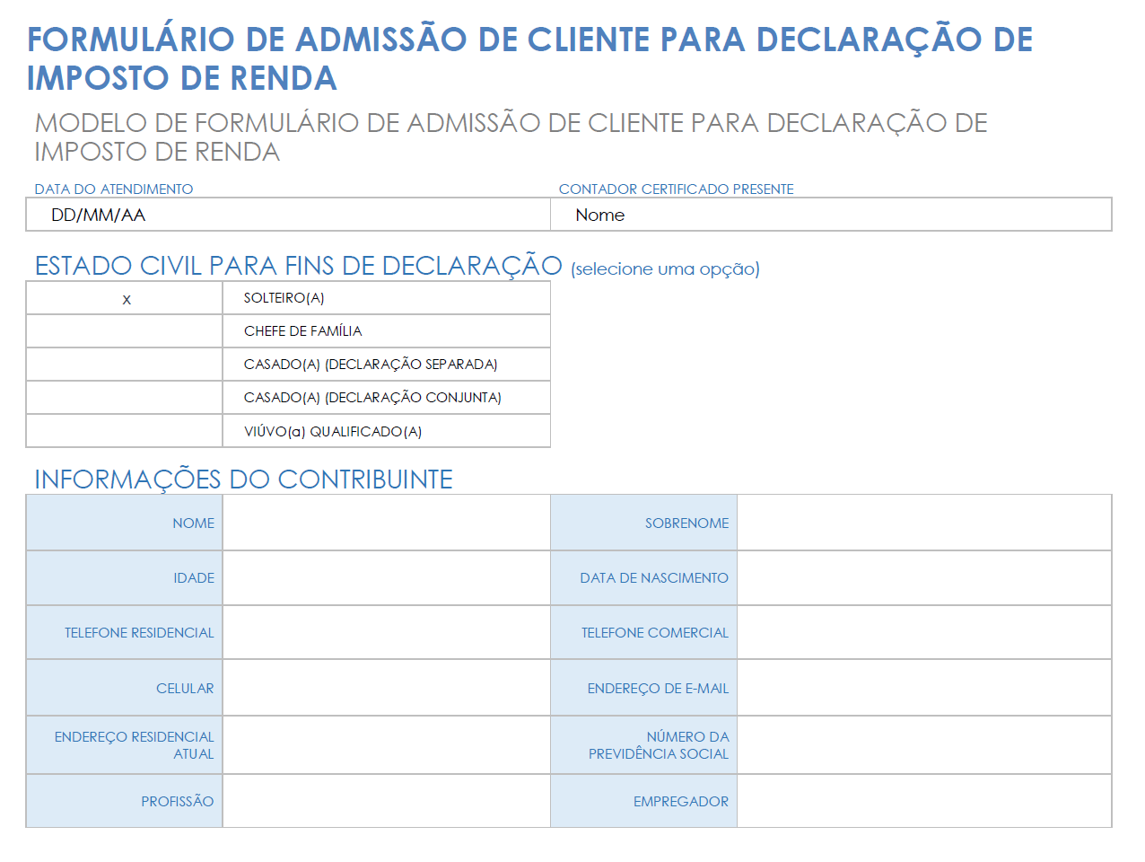 Modelos e formulários gratuitos de admissão de cliente | Smartsheet