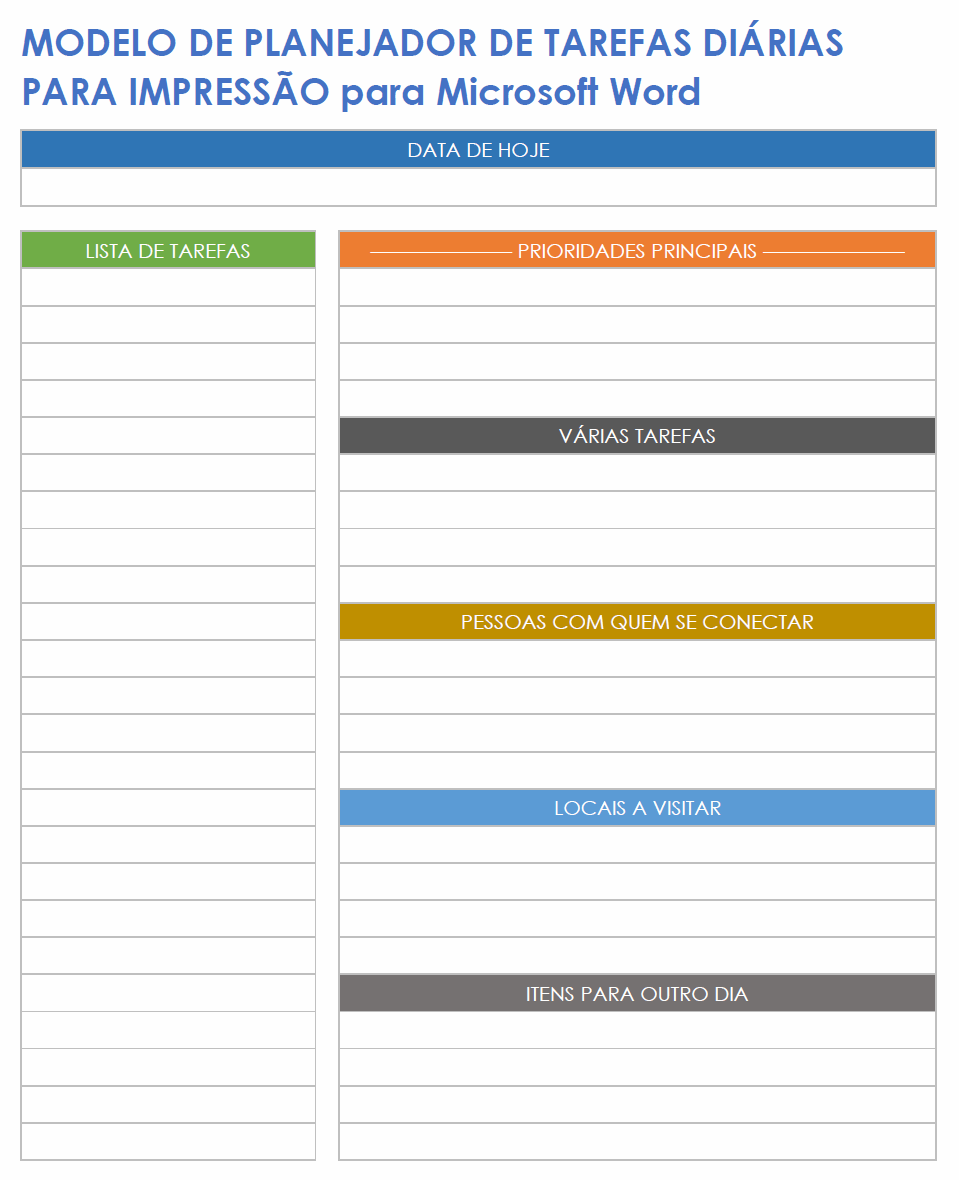 Modelos gratuitos de listas de tarefas, planejadores e listas de ...