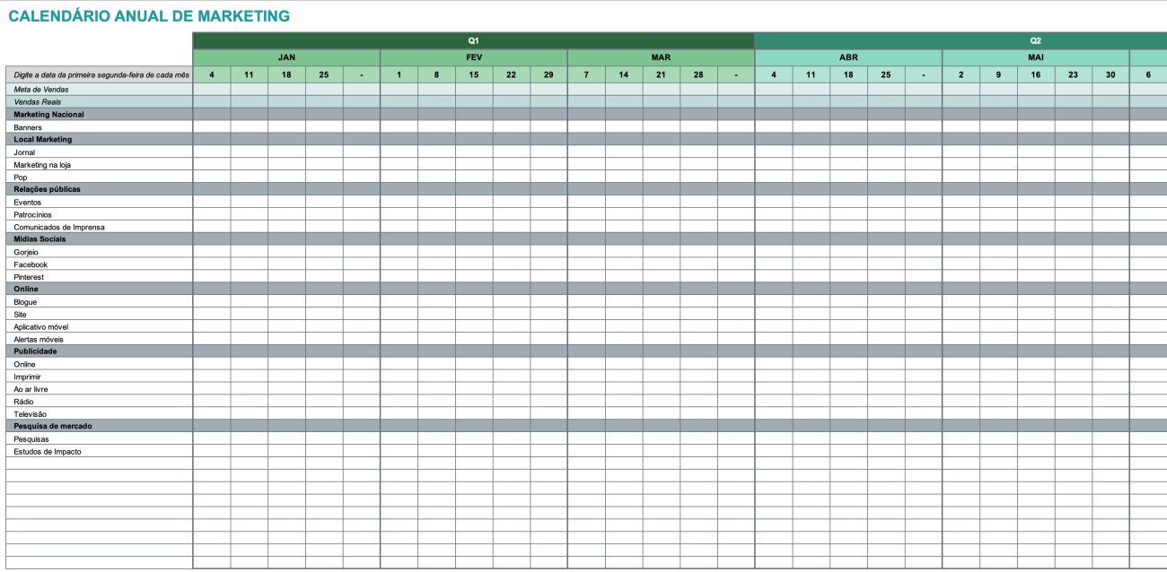 A maneira mais fácil de criar um calendário no Excel (com modelo)