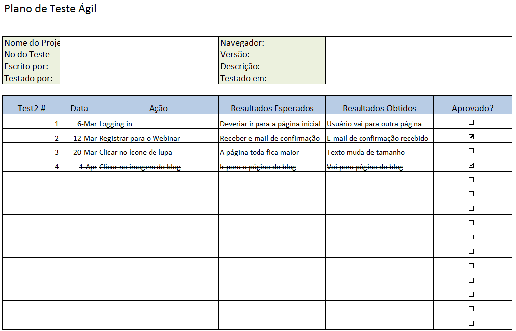 Modelos gratuitos de Gestão Ágil de Projetos no Excel