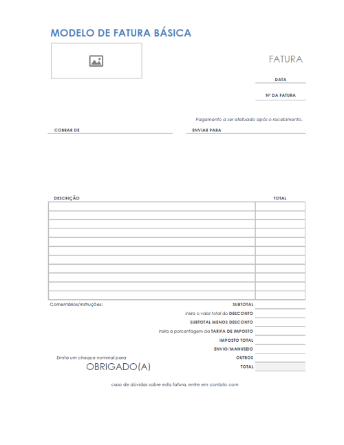 Baixe modelos grátis de faturas em PDF | Smartsheet
