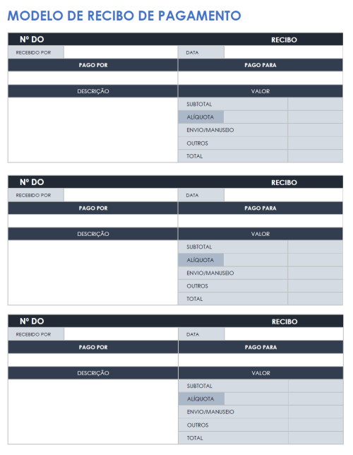 Baixe modelos grátis de recibos em PDF | Smartsheet