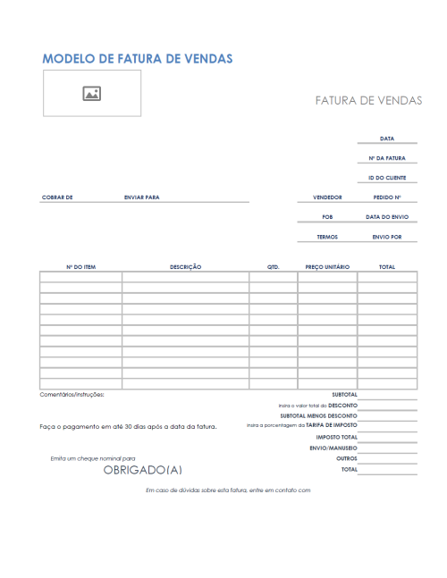 Baixe modelos grátis de faturas em PDF | Smartsheet