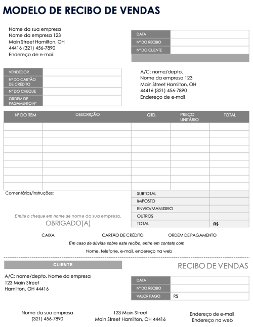 Baixe modelos grátis de recibos em PDF | Smartsheet