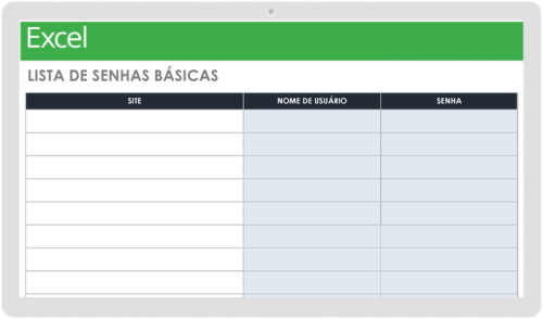 Modelos e planilhas de senha grátis | Smartsheet