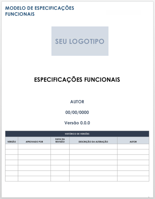 Modelos gratuito de especificações funcionais | Smartsheet