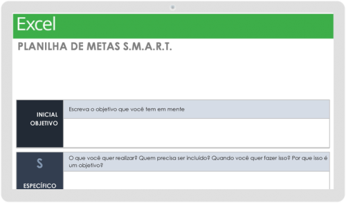 Modelos gratuitos de definição e acompanhamento de metas | Smartsheet