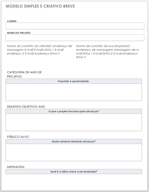 Modelos gratuitos de resumos criativos — Smartsheet