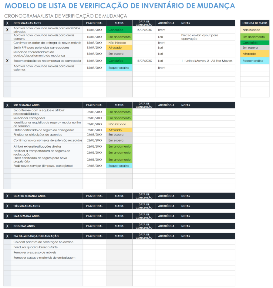 Modelos gratuitos de lista de inventário | Smartsheet