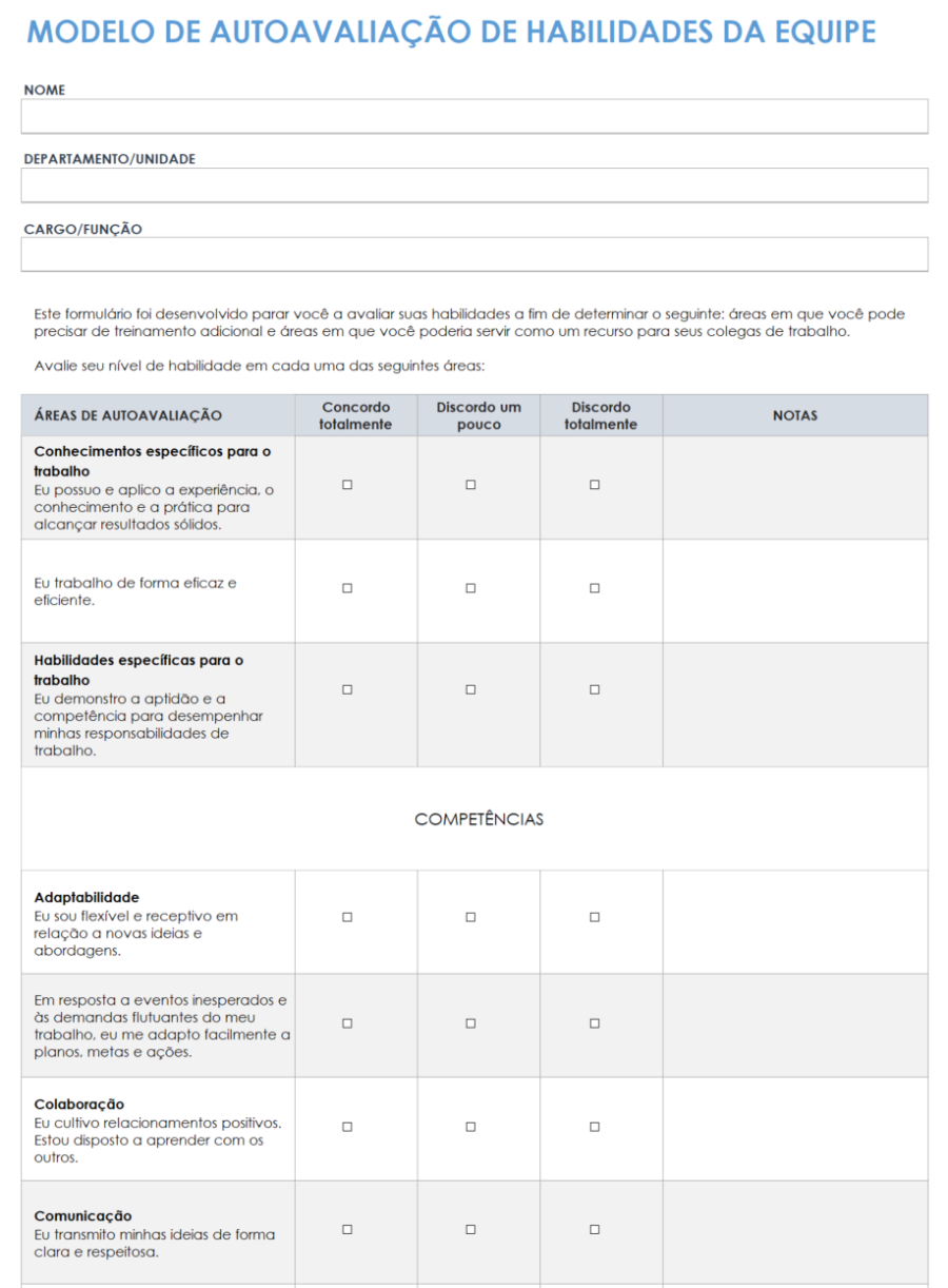 Modelos gratuitos de autoverificação | Smartsheet