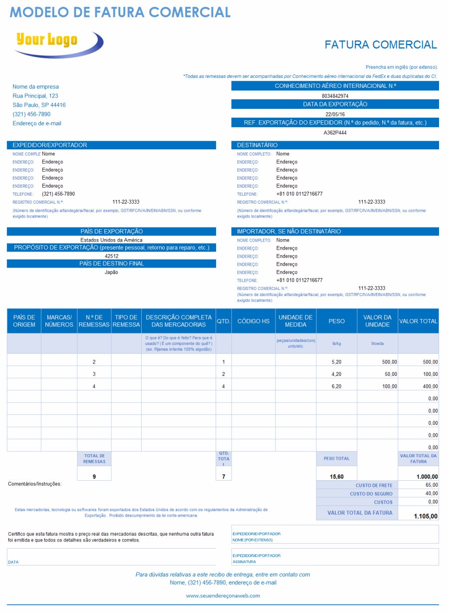 Modelos gratuitos de faturas para Excel – Smartsheet