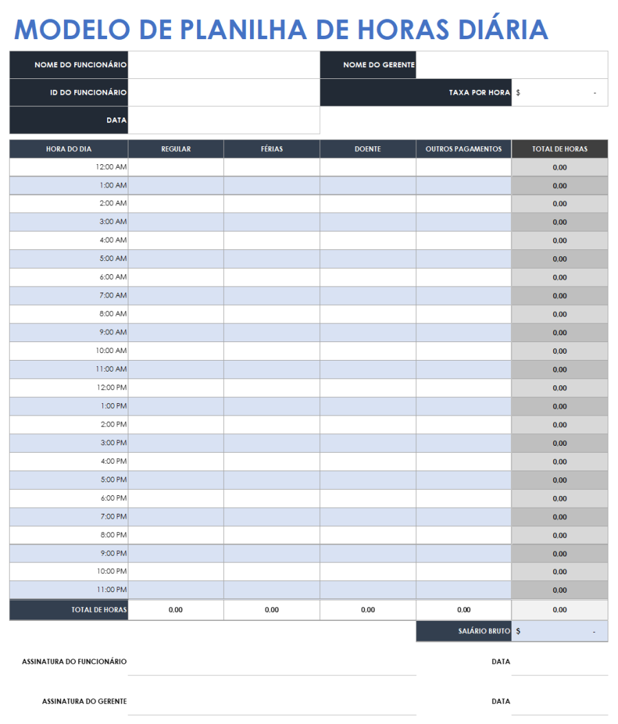 Modelos grátis de planilhas de horas e cartões de ponto do Google Sheets | Smartsheet