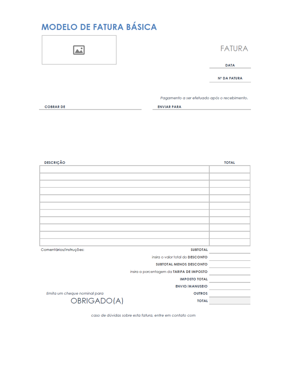 Baixe modelos grátis de faturas em PDF | Smartsheet