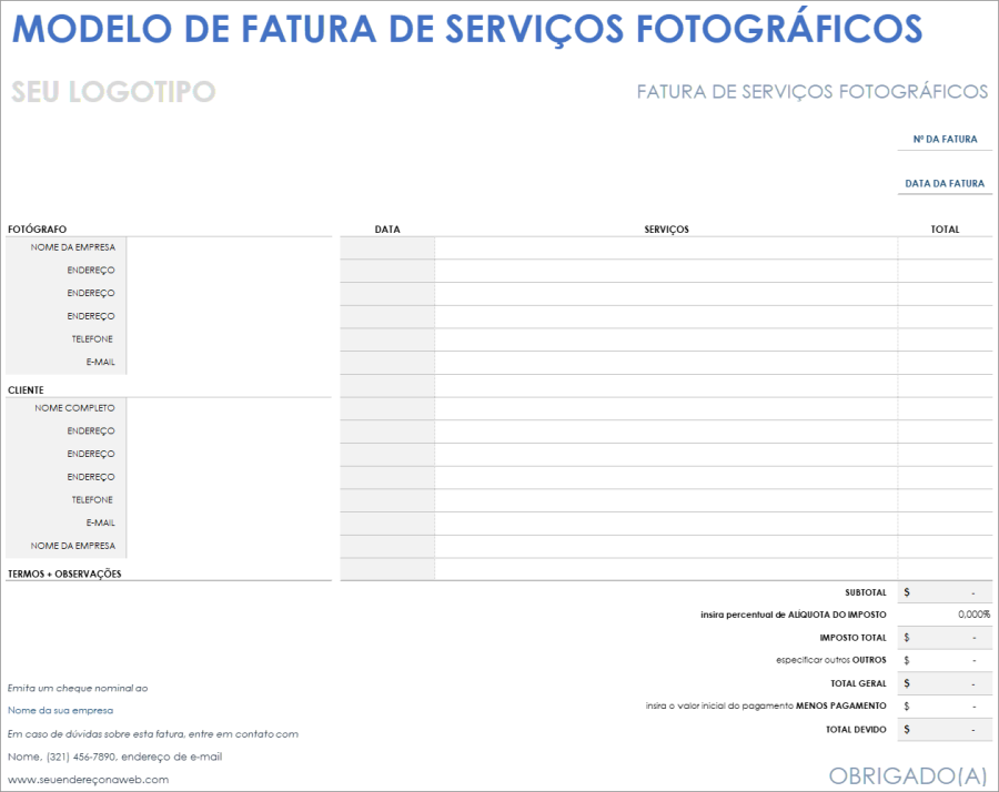 Baixe modelos grátis de faturas em PDF | Smartsheet