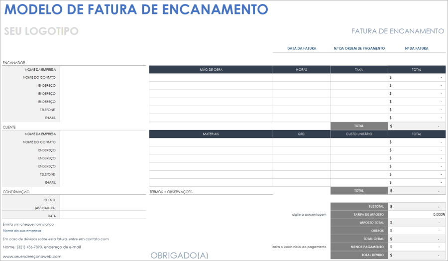 Baixe modelos grátis de faturas em PDF | Smartsheet