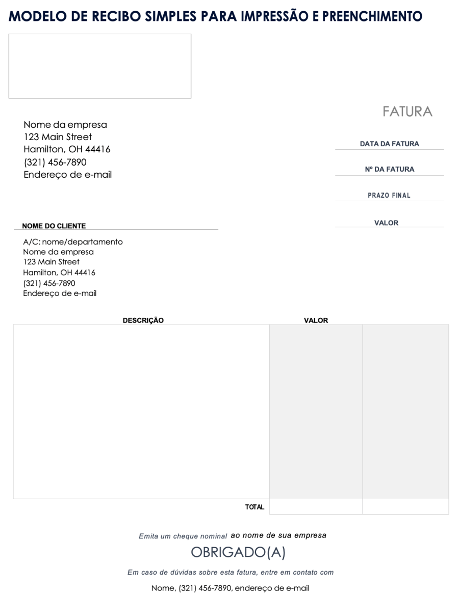 Baixe modelos grátis de recibos em PDF | Smartsheet