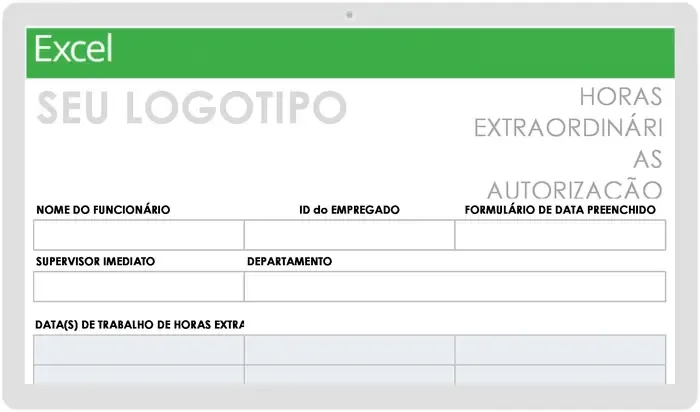 Formulários gratuitos de solicitação de horas extras