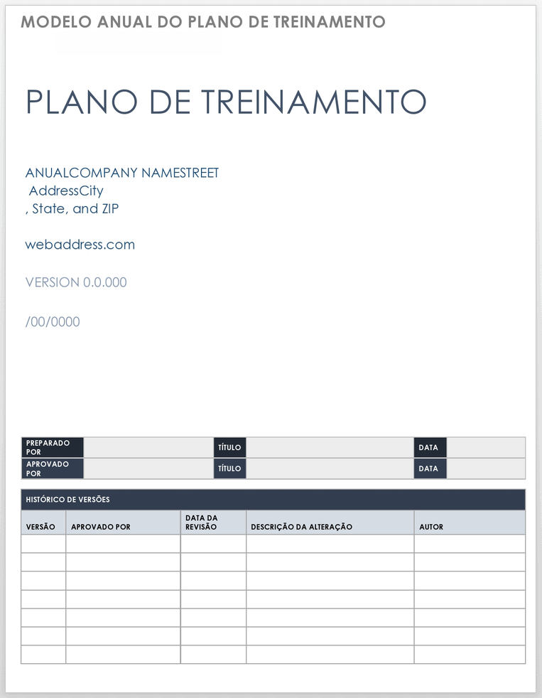 Modelos gratuitos de plano de treinamento para uso executivo | Smartsheet