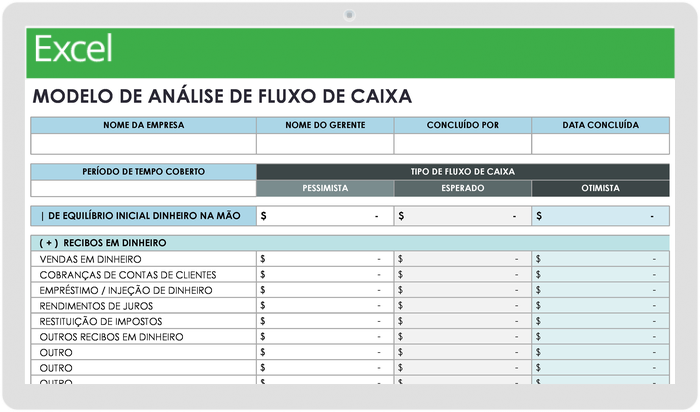Modelos de demonstração de fluxo de caixa gratuitos | Smartsheet