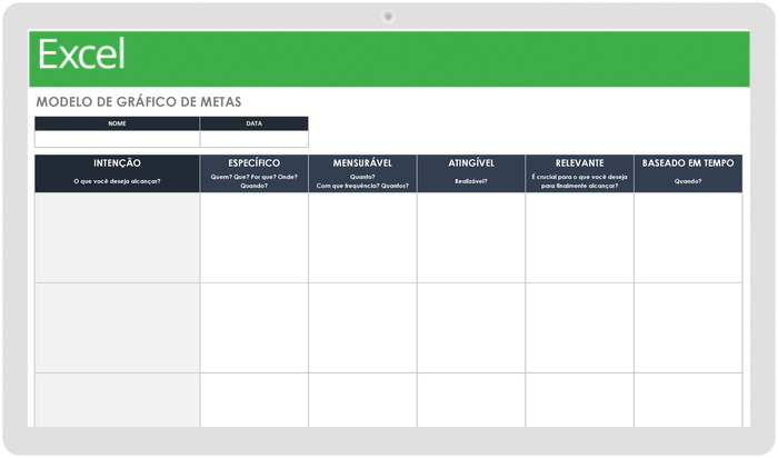 Modelos gratuitos de definição e acompanhamento de metas | Smartsheet